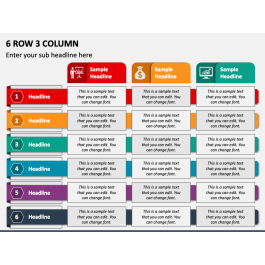 6 Row 3 Column For PowerPoint And Google Slides PPT Slides