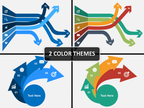Split Arrows PowerPoint | SketchBubble