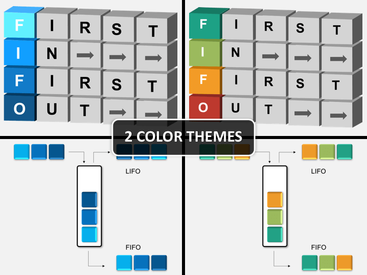 First in First Out PowerPoint Template | SketchBubble