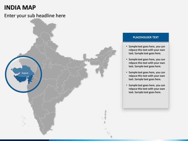 Editable India Map for PowerPoint | SketchBubble