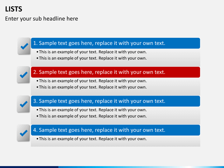 PowerPoint Lists | SketchBubble