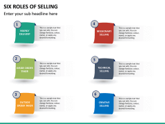 Six Roles of Selling PowerPoint Template | SketchBubble