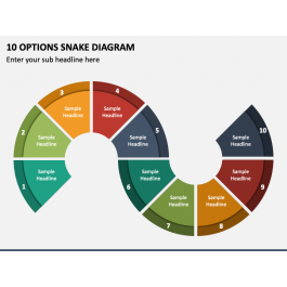 10 Options Snake Diagram PowerPoint Template and Google Slides Theme