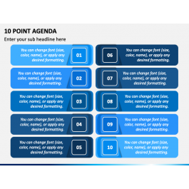 10 Point Agenda PowerPoint Template and Google Slides Theme