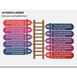10 Points Ladder for PowerPoint and Google Slides - PPT Slides