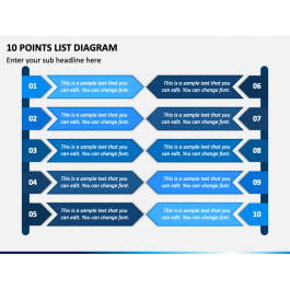 10 Points List Diagram PowerPoint Presentation Slides - PPT Template