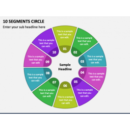Free 10 Segments Circle PowerPoint Template & Google Slides