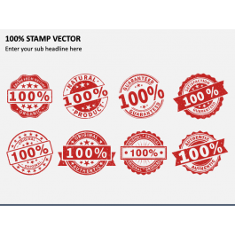 100% Stamp Vector for PowerPoint and Google Slides - PPT Slides