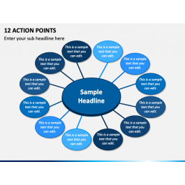12 Action Points PowerPoint Template and Google Slides Theme