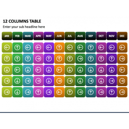 12 Columns Table PowerPoint Template - PPT Slides