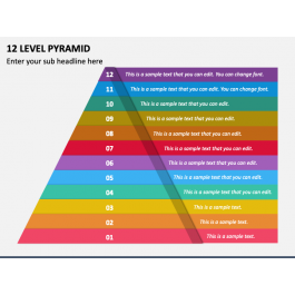 12 Level Pyramid for PowerPoint and Google Slides - PPT Slides
