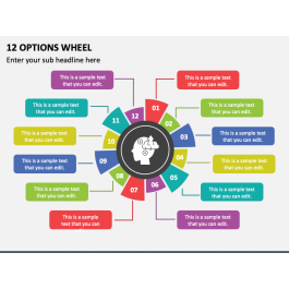 12 Options Wheel PowerPoint Template and Google Slides Theme