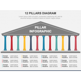 Free - 12 Pillars Diagram for PowerPoint and Google Slides - PPT Slides