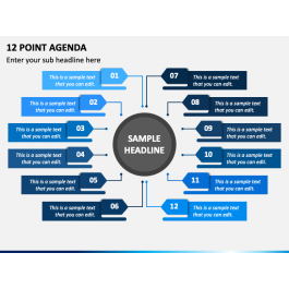 12 Point Agenda PowerPoint Template and Google Slides Theme