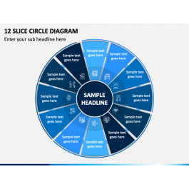 12 Slice Circle Diagram PowerPoint Template - PPT Slides