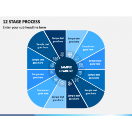 12 Stage Process PowerPoint Template - PPT Slides