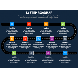 13 Step Roadmap for PowerPoint and Google Slides - PPT Slides