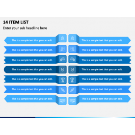14 Item List PowerPoint Template - PPT Slides