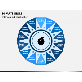 14 Parts Circle PowerPoint Template and Google Slides Theme