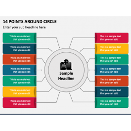 Free 14 Points Around Circle PowerPoint Template & Google Slides