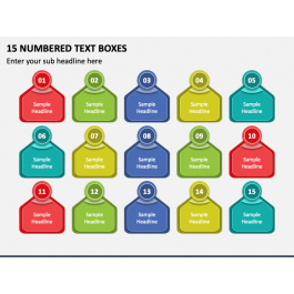15 Numbered Text Boxes PowerPoint Template and Google Slides Theme
