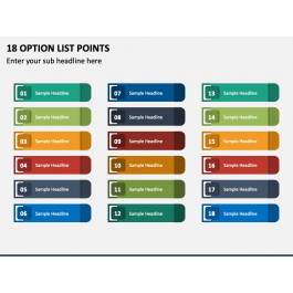 18 Option List Points PowerPoint Template and Google Slides Theme