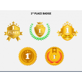 1st Place Badge for PowerPoint and Google Slides - PPT Slides