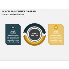 2 Circular Sequence Diagram PowerPoint Template and Google Slides Theme