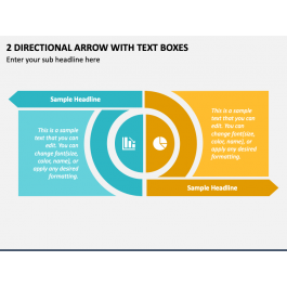 2 Directional Arrow with Text Boxes PowerPoint Template and Google ...