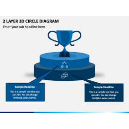 2 Layer 3d Circle Diagram PowerPoint Template - PPT Slides