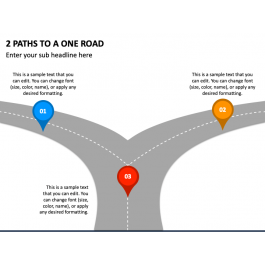 2 Paths to One Road PowerPoint Template - PPT Slides