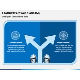 2 Pathways (2 Way Diagram) PowerPoint Template - PPT Slides