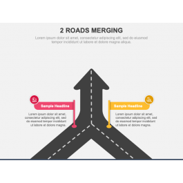 2 Roads Merging for PowerPoint and Google Slides - PPT Slides