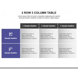 2 Row 3 Column Table for PowerPoint and Google Slides - PPT Slides