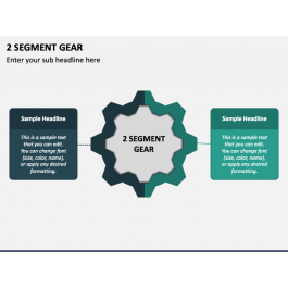 2 Segment Gear for PowerPoint and Google Slides - PPT Slides