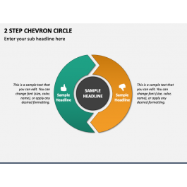 2 Step Chevron Circle for PowerPoint and Google Slides - PPT Slides