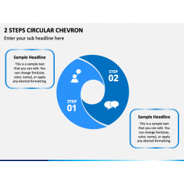 2 Steps Circular Chevron PowerPoint Presentation Slides - PPT Template