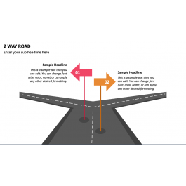 Free - 2 Way Road for PowerPoint and Google Slides