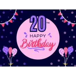 Free - 20th Birthday Presentation Template for PowerPoint and Google Slides