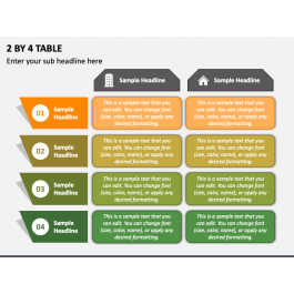 2 By 4 Table for PowerPoint and Google Slides - PPT Slides