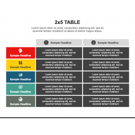 2x5 Table for PowerPoint and Google Slides - PPT Slides