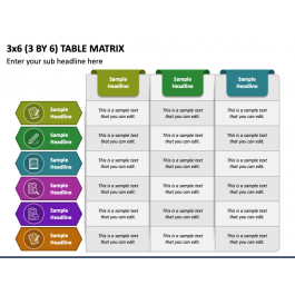 3 by 6 Table Matrix PowerPoint Template - PPT Slides