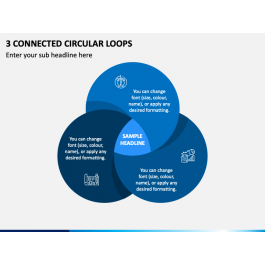 3 Connected Circular Loops PowerPoint Template - PPT Slides