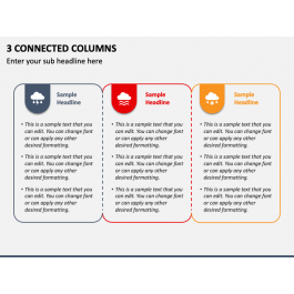 3 Connected Columns for PowerPoint and Google Slides - PPT Slides