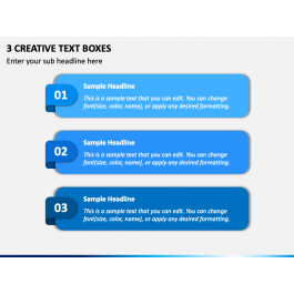 3 Creative Text Boxes PowerPoint Template and Google Slides Theme