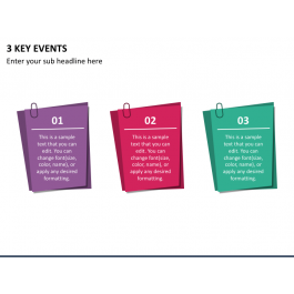 3 Key Events PowerPoint Template - PPT Slides