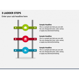 3 Ladder Steps for PowerPoint and Google Slides - PPT Slides
