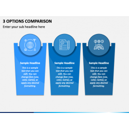 3 Options Comparison PowerPoint Presentation Slides - PPT Template