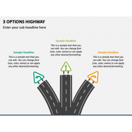 3 Options Highway for PowerPoint and Google Slides - PPT Slides