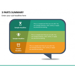 3 Parts Summary PowerPoint Template - PPT Slides